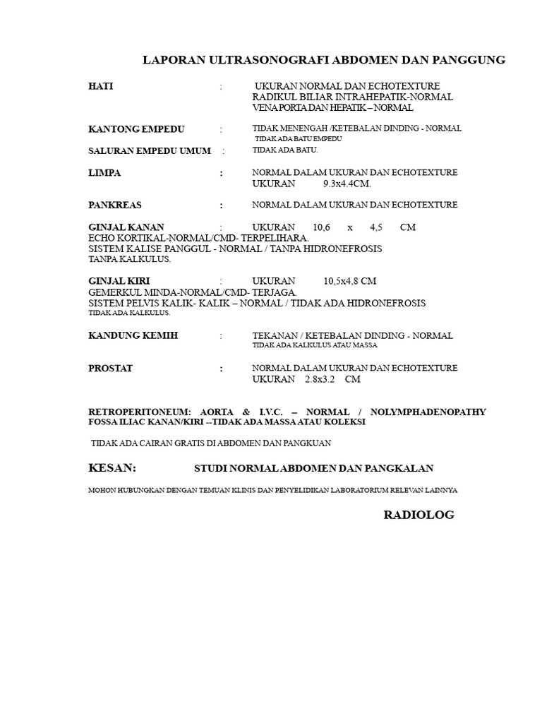 Format USG Pria | PDF