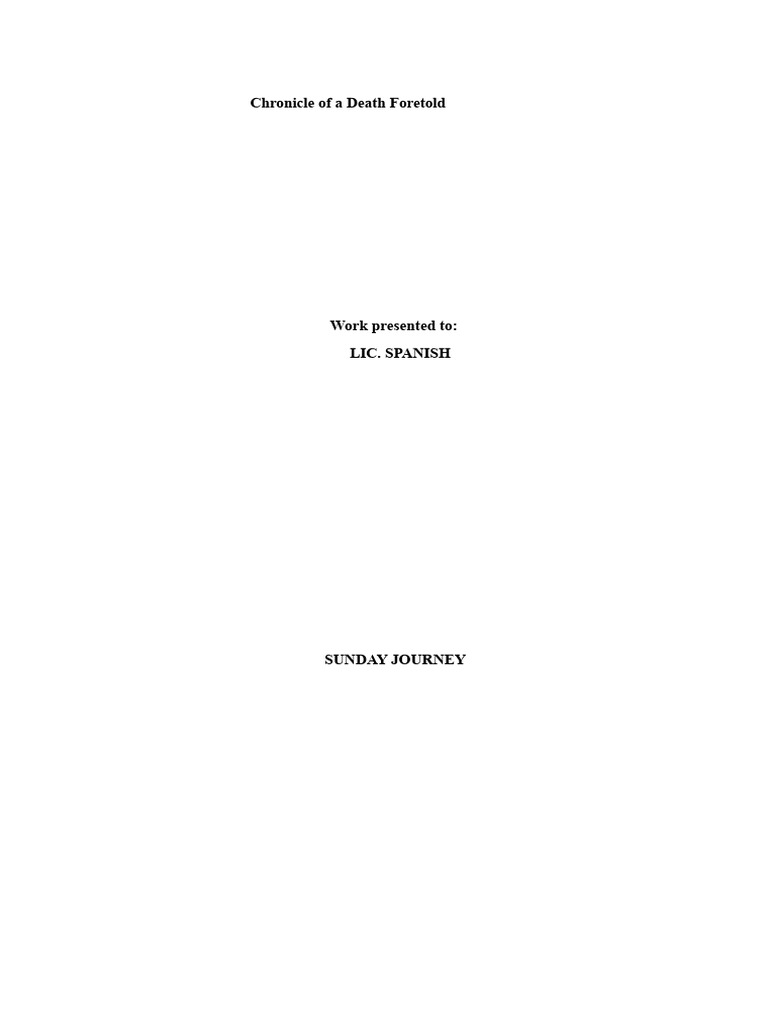 Work Spanish Announced Death | PDF