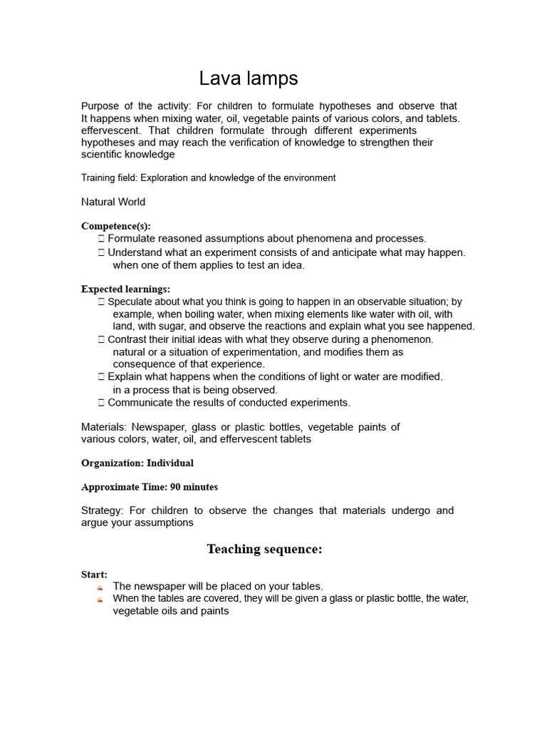 Planning of An Experiment To Explore The Natural World | PDF ...