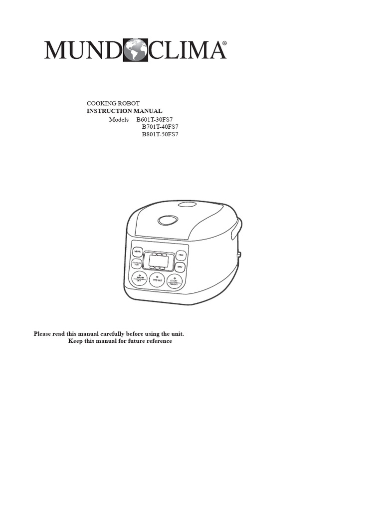 Cooking Robot User Manual | PDF | Cooking | Cakes