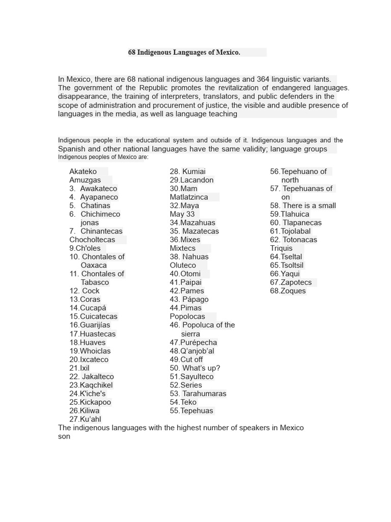 Mazatec Language and Culture in Mexico | PDF | Mesoamerica | Indigenous ...