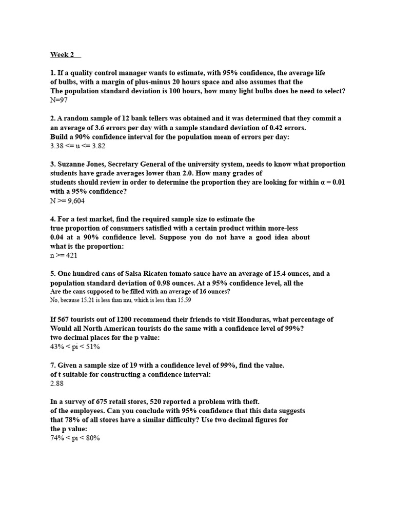 Tests Statistics 2 | PDF | Variance | Confidence Interval