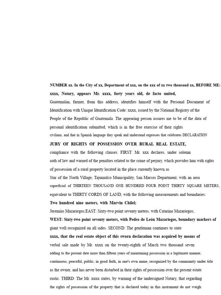 Affidavit of Inheritance Rights and Possession | PDF | Affidavit ...