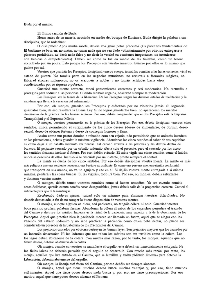 El Pensamiento Vivo de Buda | PDF | Ascetismo | Reencarnación