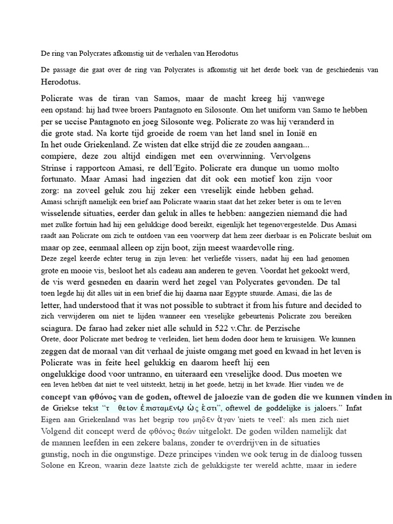 De Ring Van Polycrates. | PDF