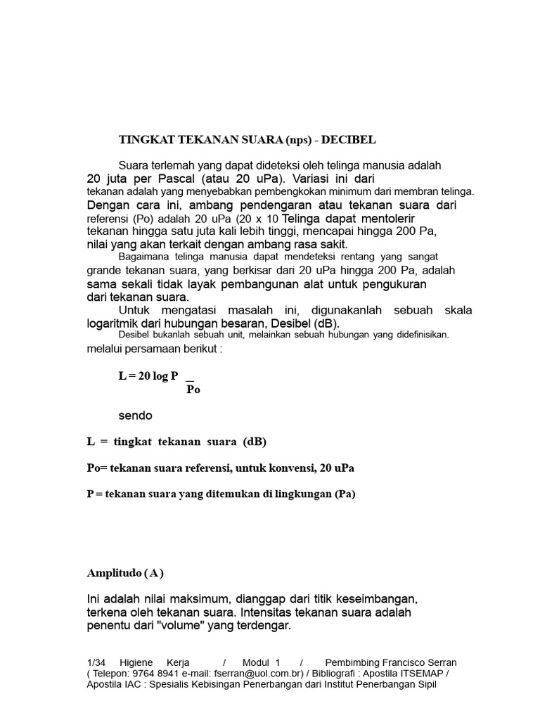 Perhitungan Kebisingan | PDF