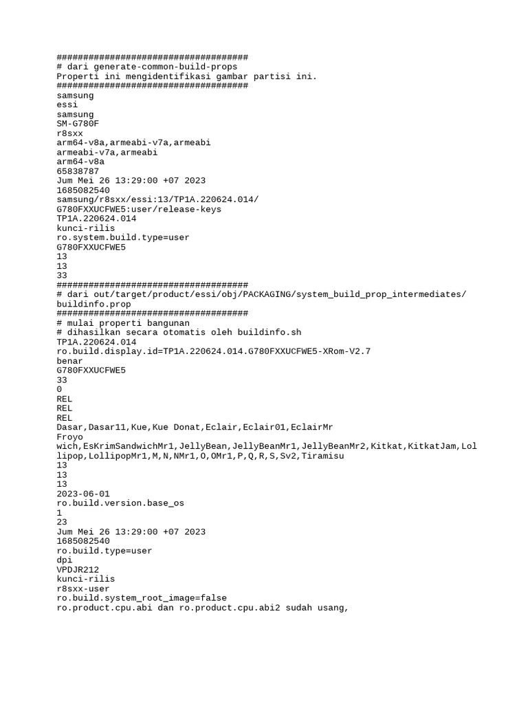 build.prop | PDF | Smartphone | Android (Operating System)