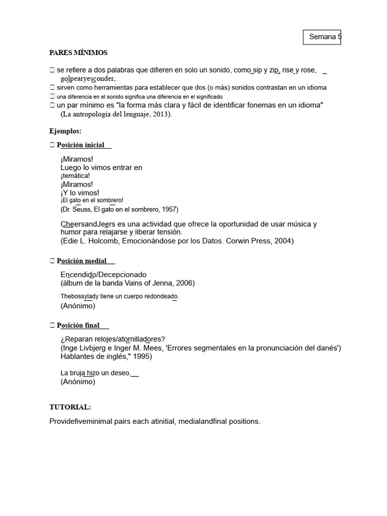 Wk_5_Pares_mínimos_tono_intonación | PDF | Palabra | Sílaba