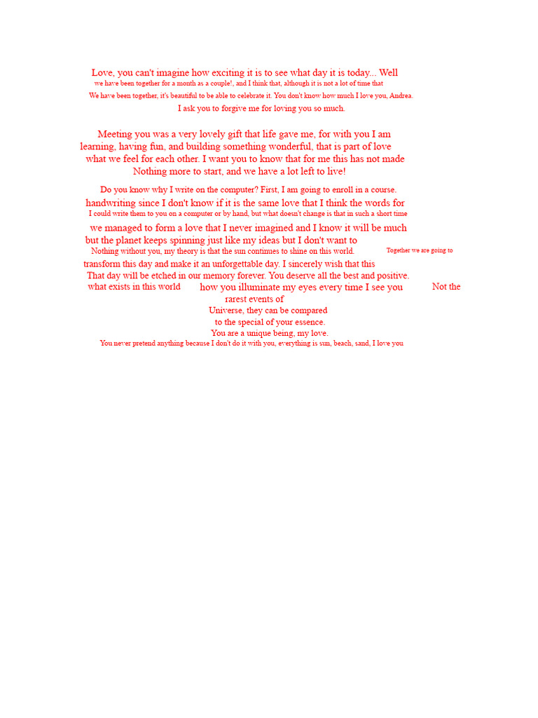 letter 1 month | PDF