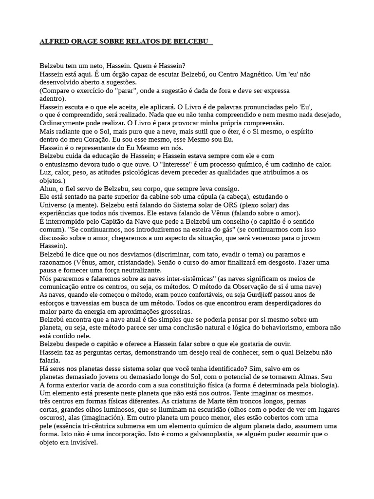 Alfred Orage Sobre RELATOS DE BELCEBU | PDF | Planetas | Lua