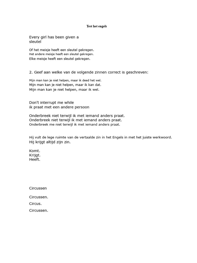 Test Van Engels PDF | PDF