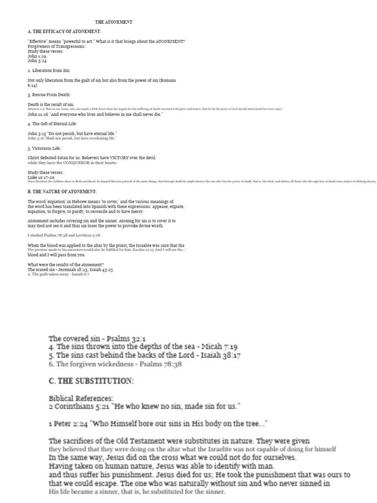 Atonement According To The Bible | PDF | Theology | Christian Belief ...