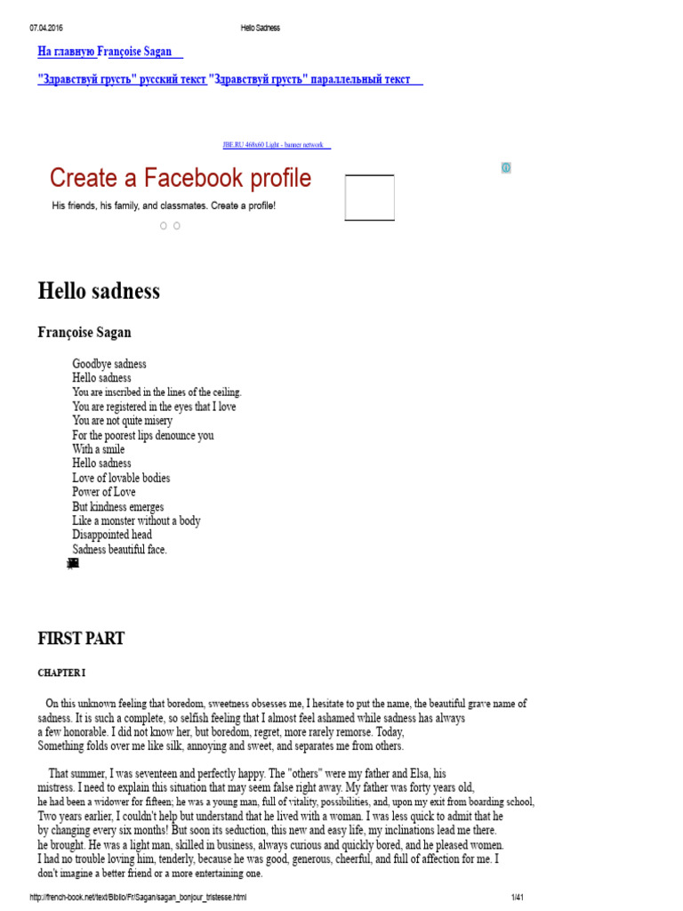 Hello Sadness: A Summer Reflection | PDF