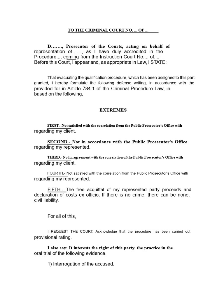 Defense Motion in Criminal Court Case | PDF