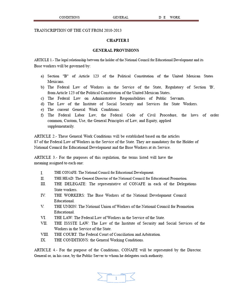 Current General Working Conditions | PDF | Salary | Employment