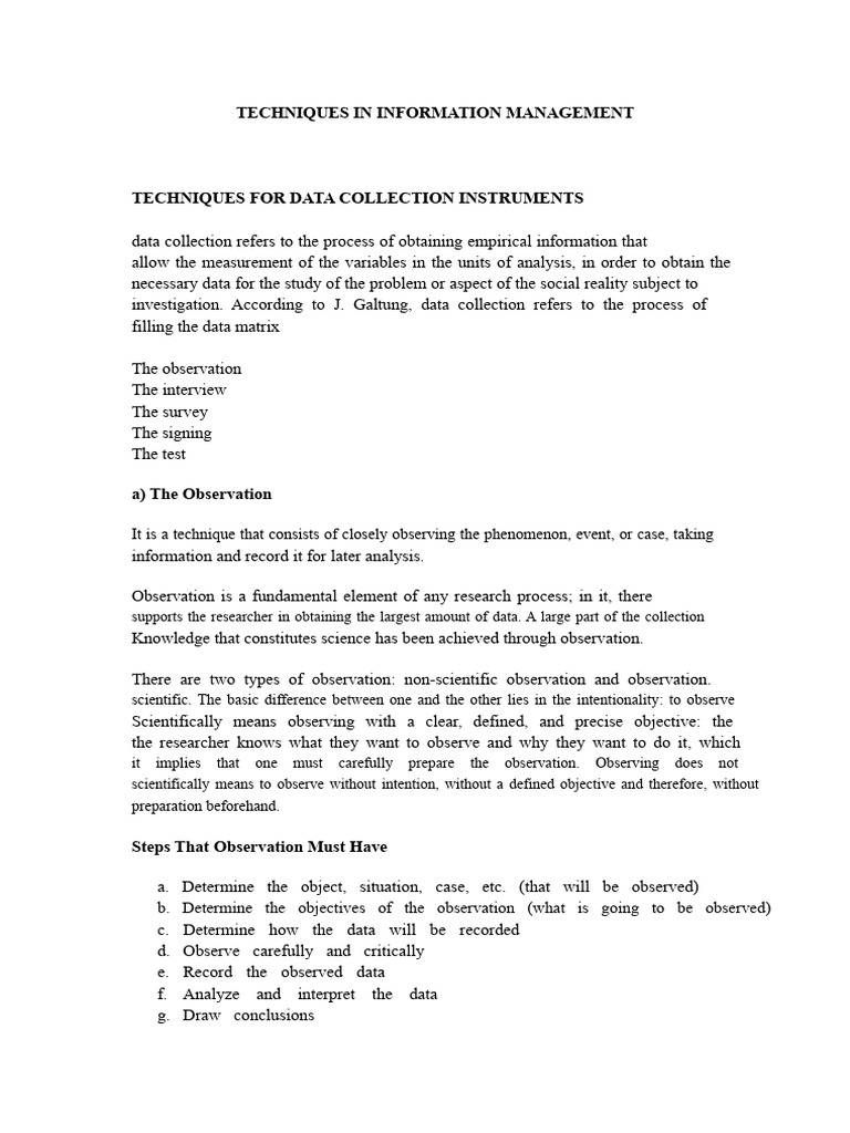 Techniques in Information Management | PDF | Statistics | Data