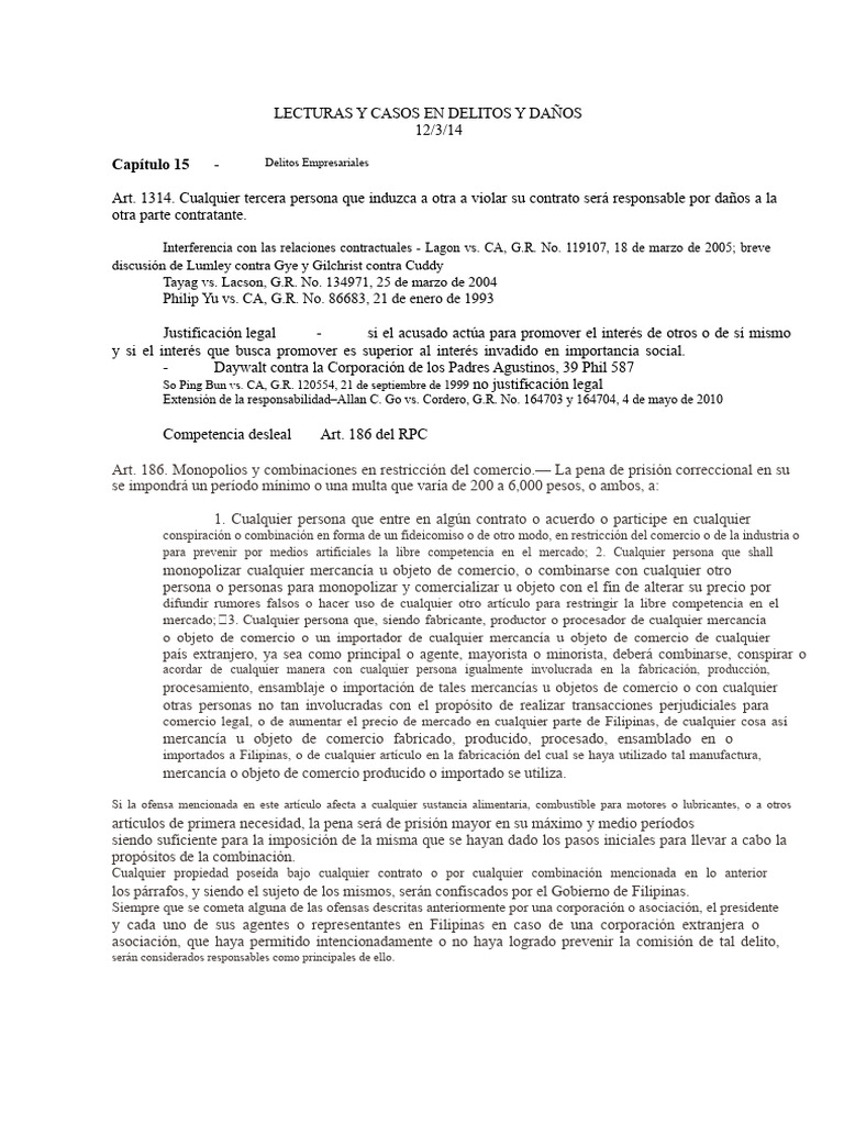 Casos en Agravios. 10 Con Disposiciones | PDF | Daños y perjuicios ...