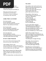My Own Sacred Grove - Lyric Sheet | PDF