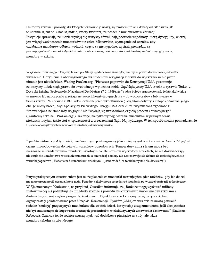 Uniformy Szkolne | PDF