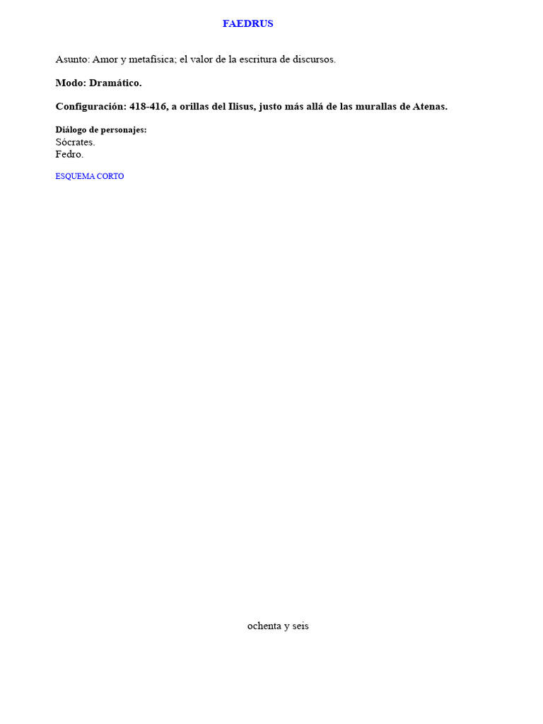 Guía de Platón - Resumen de Fedro | PDF | Amor | Sócrates