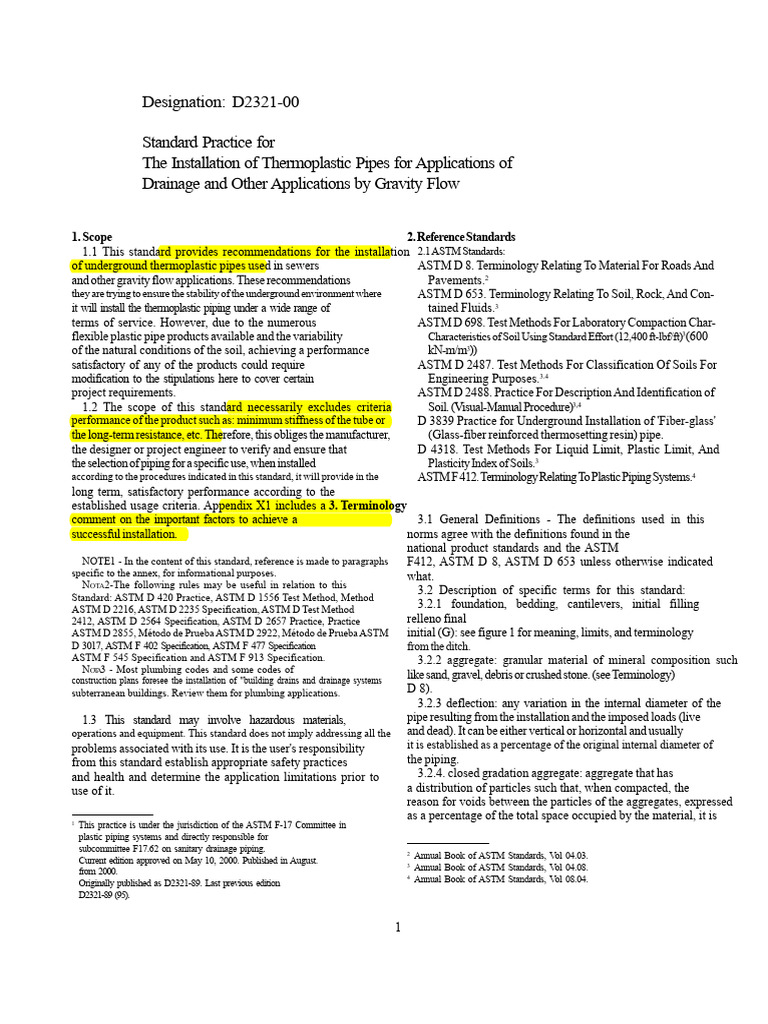 ASTM D2321 Manual PDF | PDF | Construction Aggregate | Materials