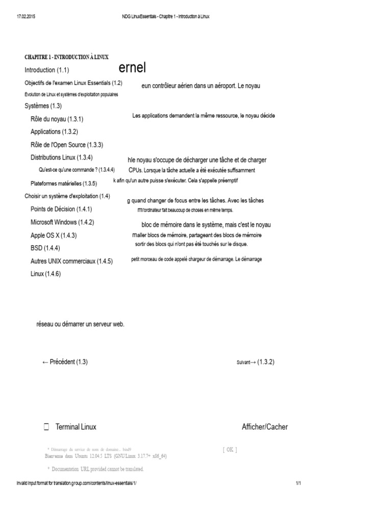 NDG Linux Essentials - Chapitre 1 - Introduction À Linux | PDF | Linux | Kernel (Système d ...