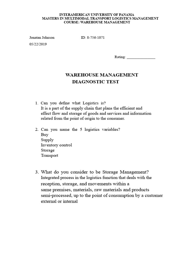Diagnostic Test Storage Management | PDF