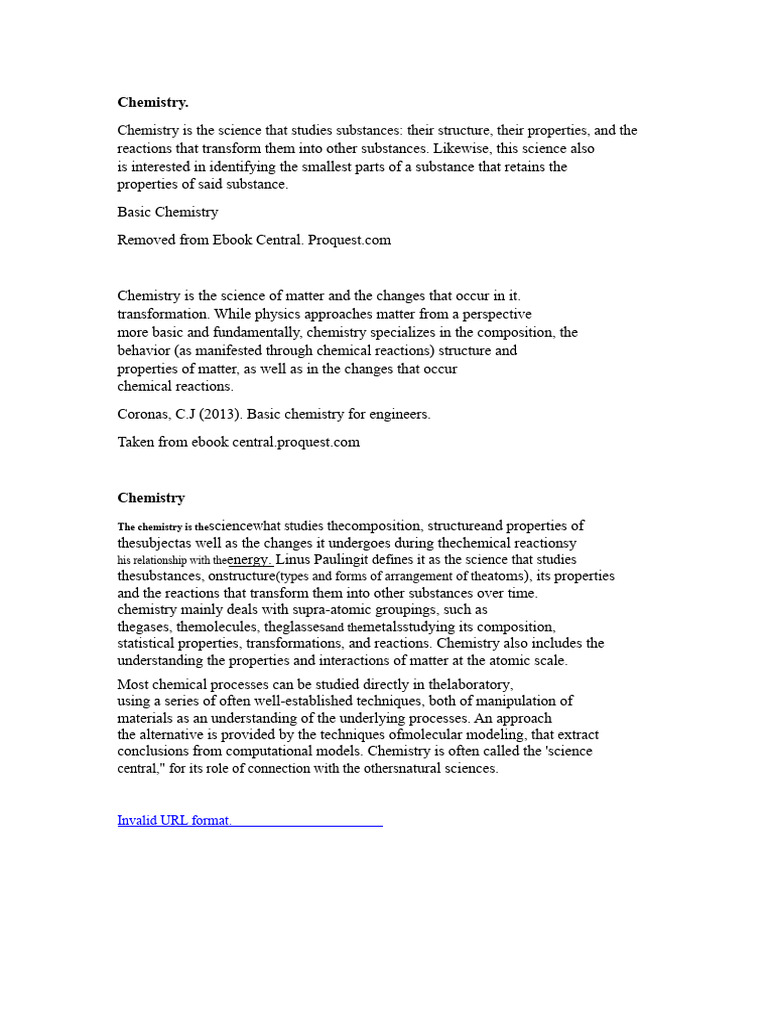 Chemistry and The Scientific Method | PDF | Chemistry | Chemical Substances