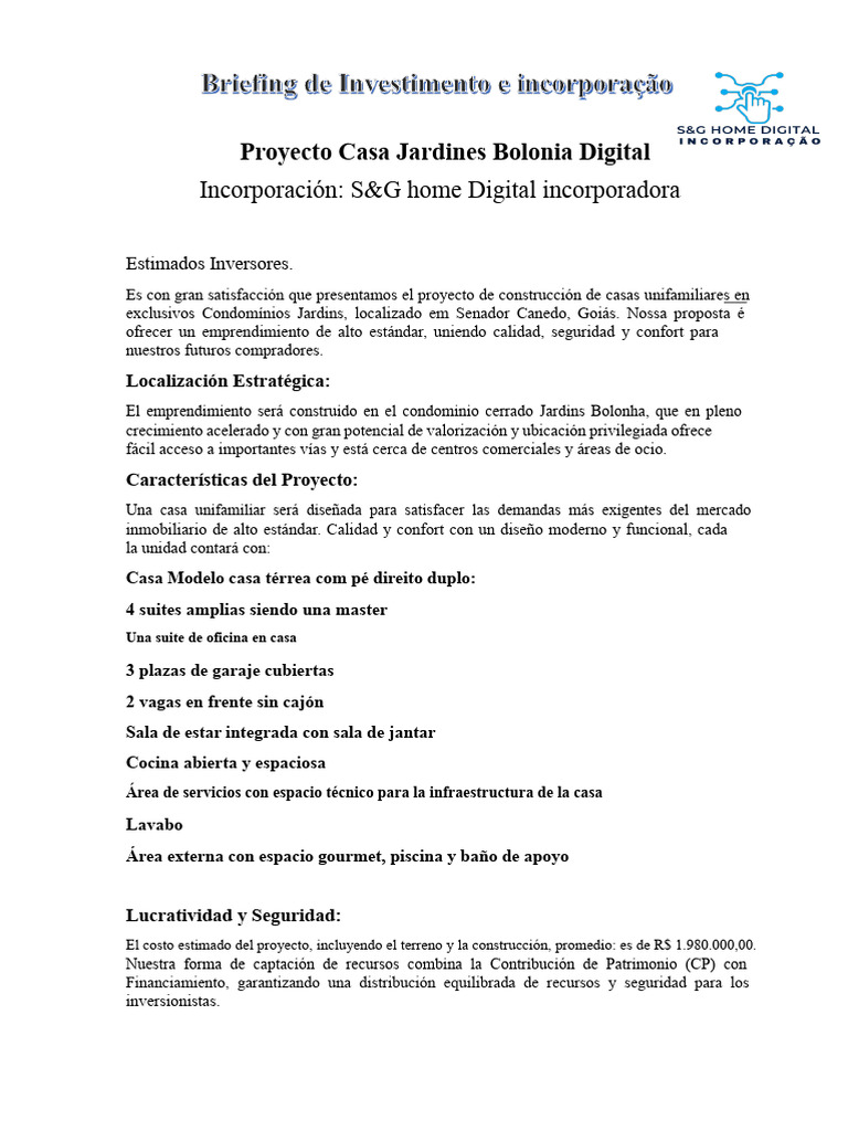 Informe de Inversión e Incorporación | PDF | Tasa interna de retorno ...