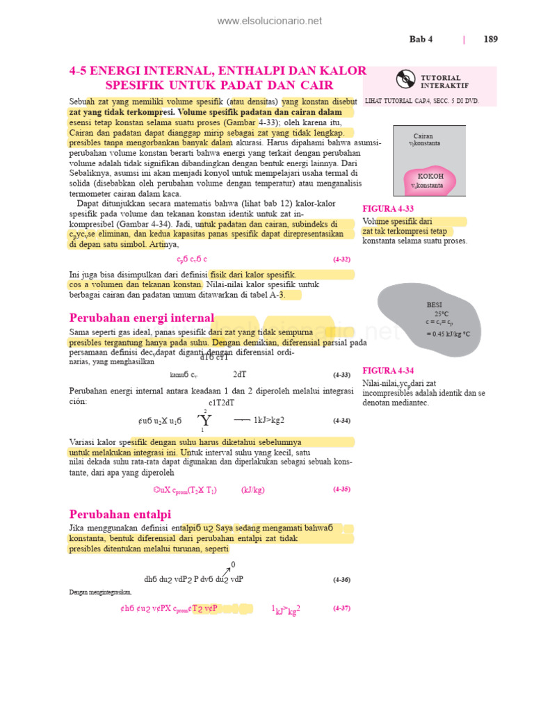 Energi Internal dan Entalpi Zat Cair | PDF