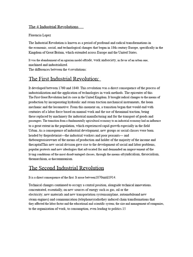 The 4 Industrial Revolutions | PDF | Industrial Revolution | Automation