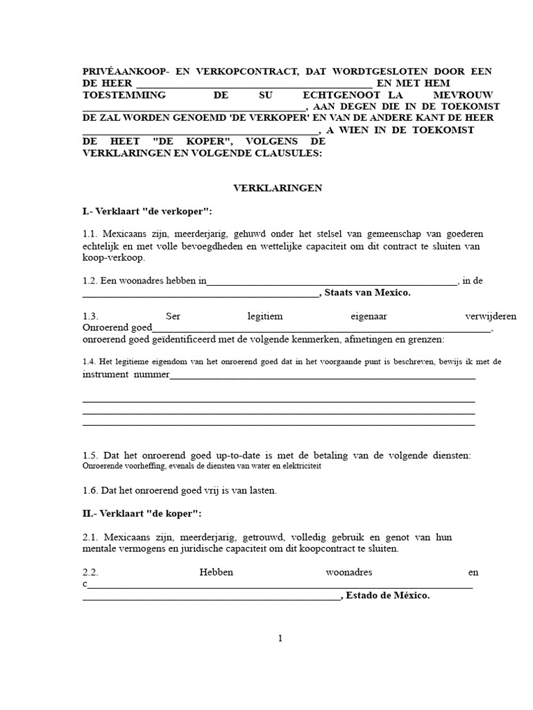 Koopovereenkomst | PDF