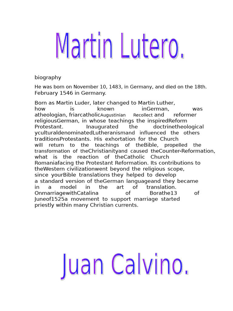 Martin Luther: Key Biography Insights | PDF