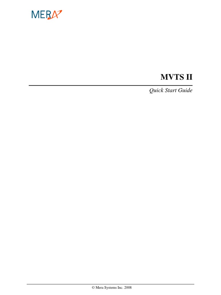 MVTSII Quick Start Guide | PDF | Ip Address | Graphical User Interfaces
