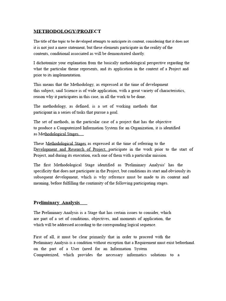 13 Methodology - Preliminary Analysis | PDF | Methodology | Risk