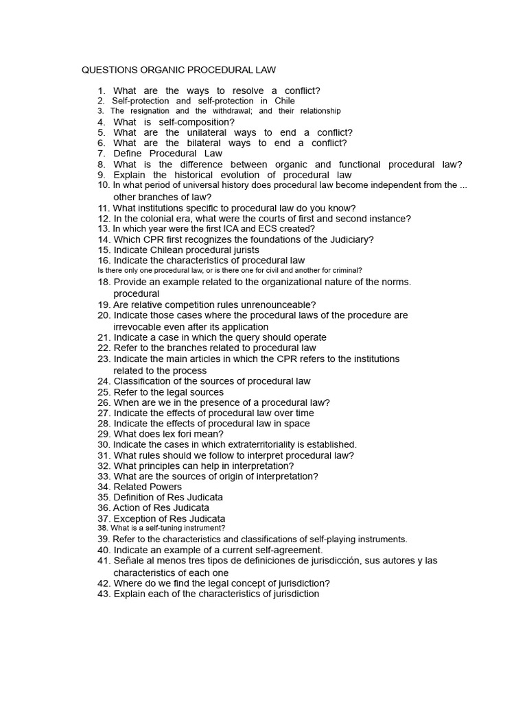 Organic Procedural Law Overview | PDF | Jurisdiction | Judge