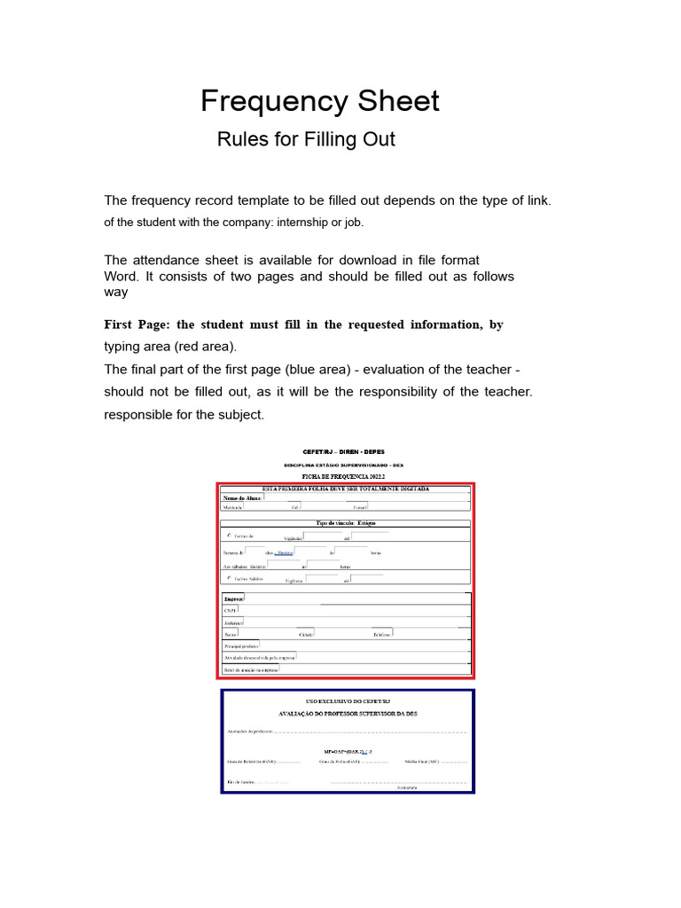 Attendance Sheet - Filling Instructions | PDF