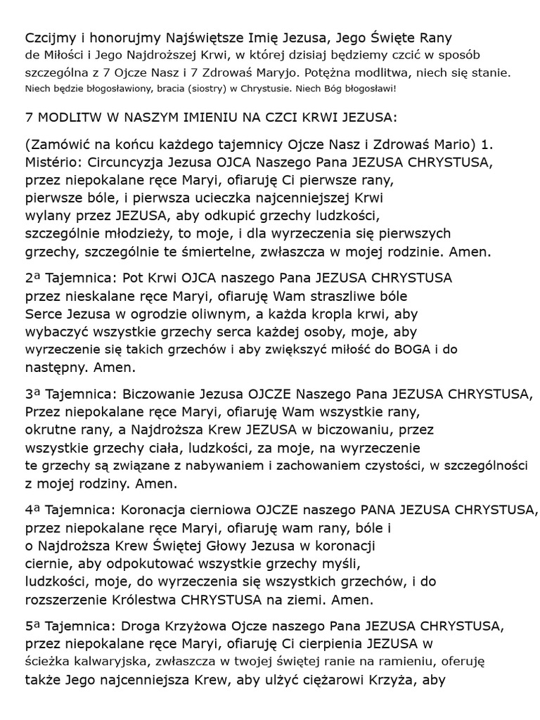 siedem Ojcze Nasz | PDF