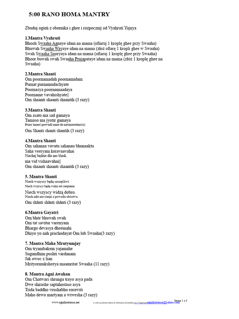 Mantry o 5 Rano | PDF