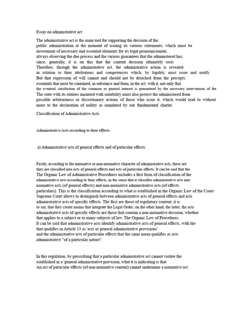 Understanding Administrative Acts and Classifications | PDF | Salary ...