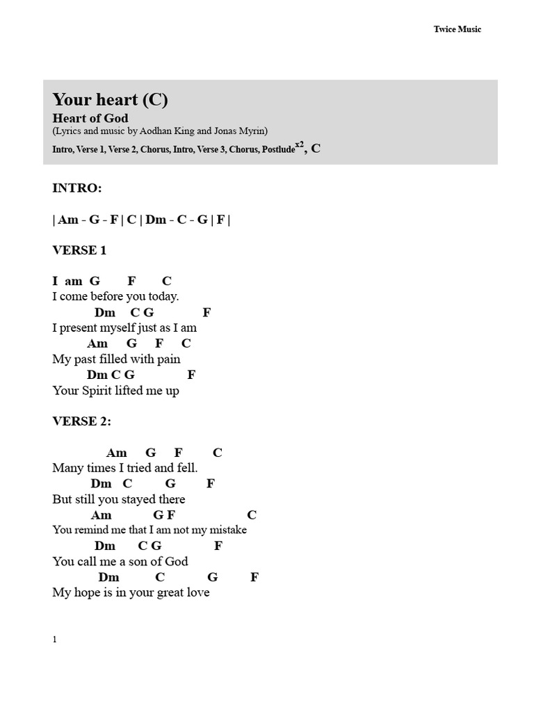 Your Heart Chords | PDF