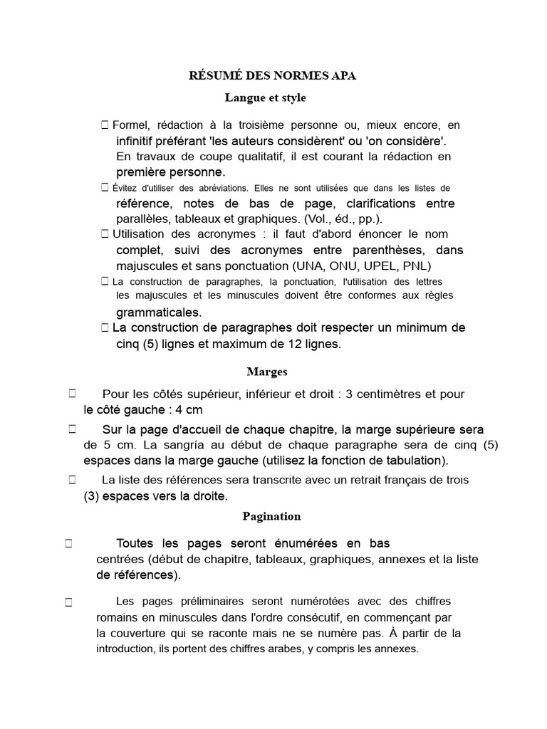 Normes APA : Guide de rédaction et format | PDF | Science | Guillemet