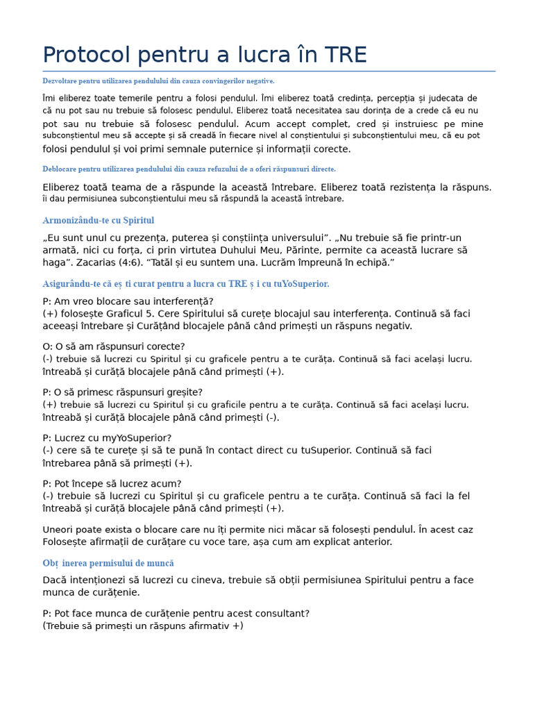 Protocole TRE | PDF