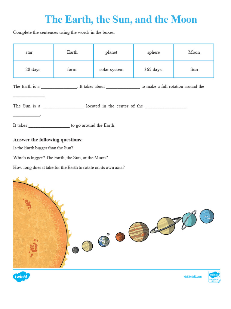 Of Activity-The-Sun-The-Planet-Earth-And-The-Moon | PDF