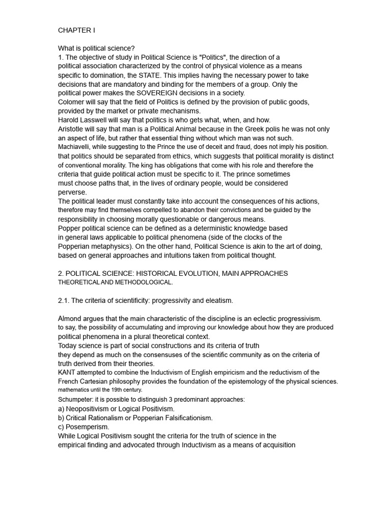 Summary Political Science UBA 21 | PDF | State (Polity) | Democracy