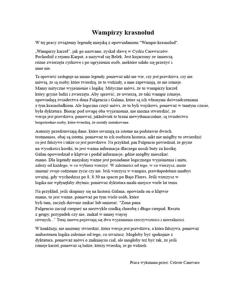 Wampirzy Karzeł | PDF
