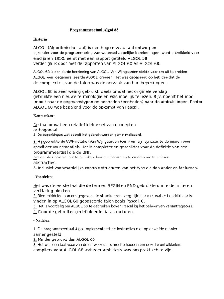 Algol 68 | PDF