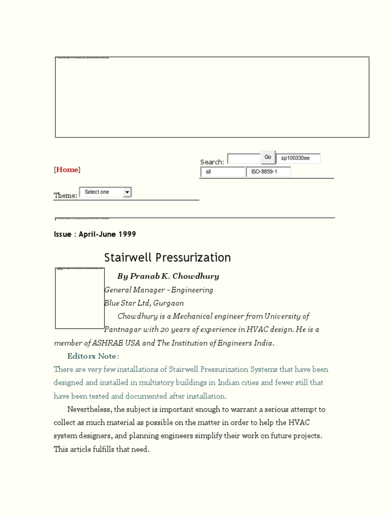 Stairwell Pressurization Systems for Smoke Management in Tall Buildings ...