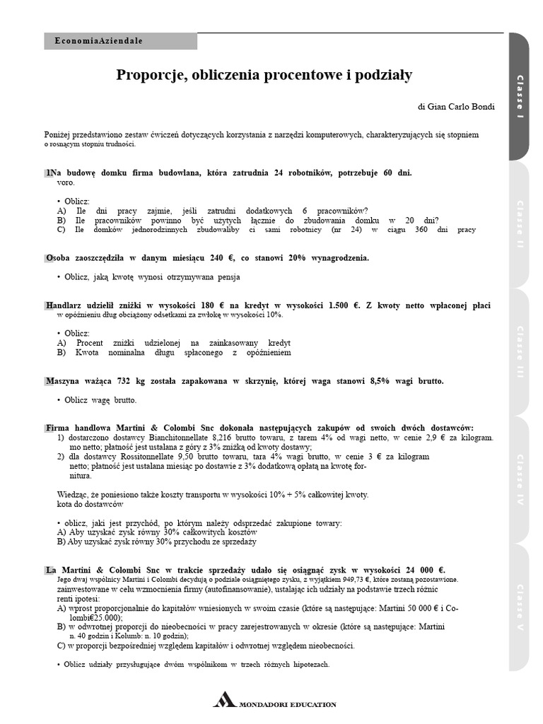 Proporcje I Podziały 1 | PDF