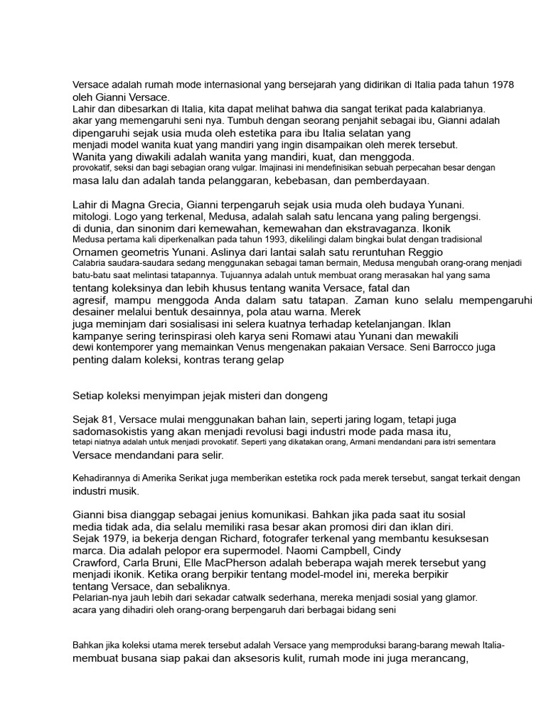 Versace Akhir | PDF